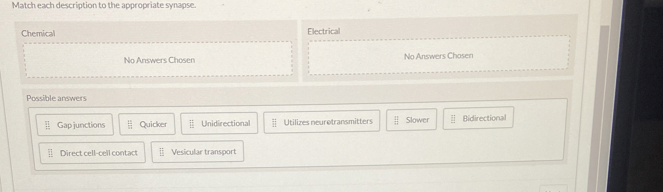 Solved Match each description to the appropriate | Chegg.com