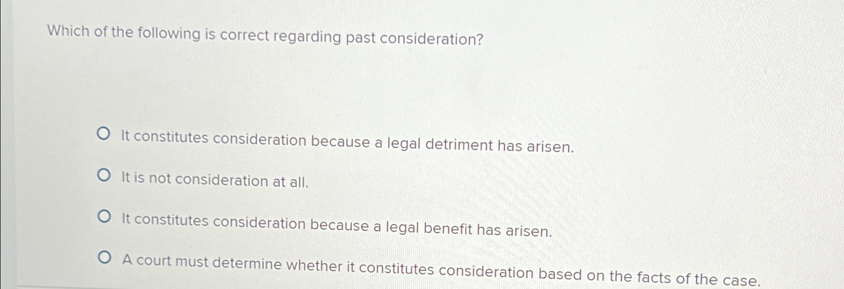 Solved Which of the following is correct regarding past | Chegg.com