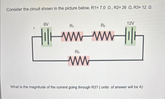 Solved Consider the circuit shown in the picture below, R1= | Chegg.com