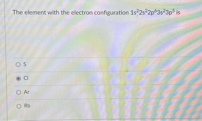 Solved The element with the electron configuration | Chegg.com