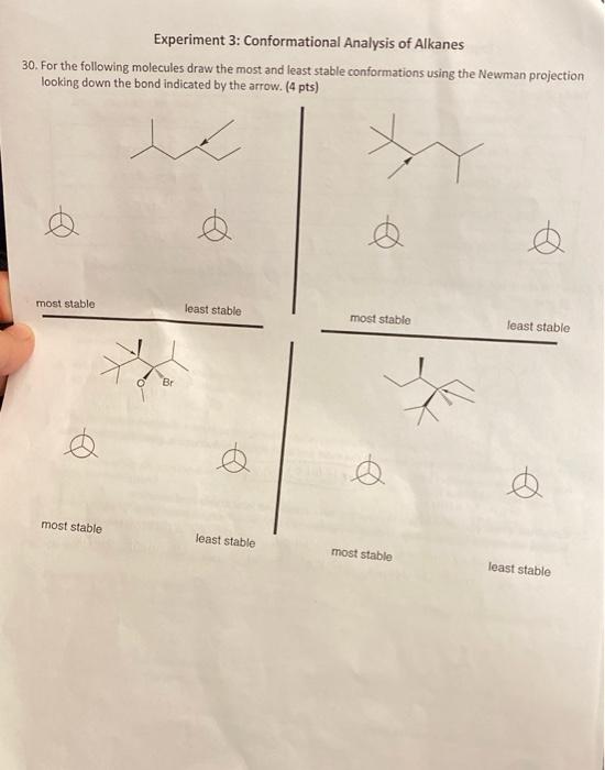 Solved Experiment 3: Conformational Analysis of Alkanes 30. | Chegg.com