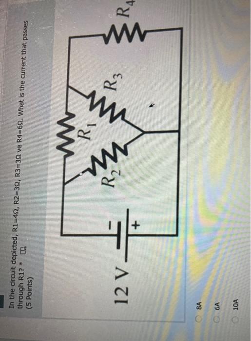 Solved In the circuit depicted, R1=4Ω,R2=3Ω,R3=3Ω ve R4=6Ω. | Chegg.com