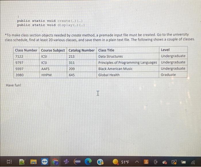 Solved using java For this project, you will create two ADTs | Chegg.com