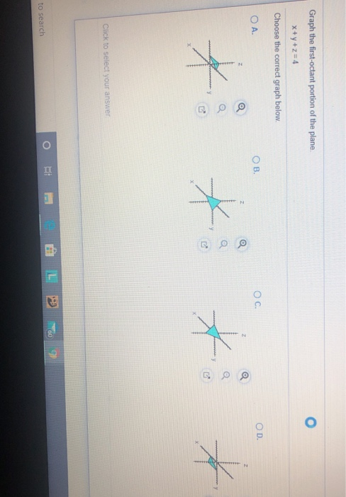 Solved Graph the first-octant portion of the plane. x+y+z=4 | Chegg.com