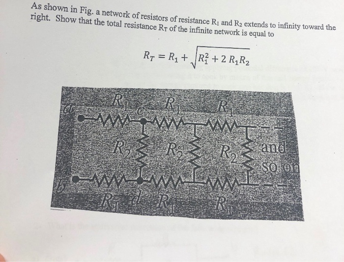 Solved As shown in Fig. a network of resistors of resistance | Chegg.com