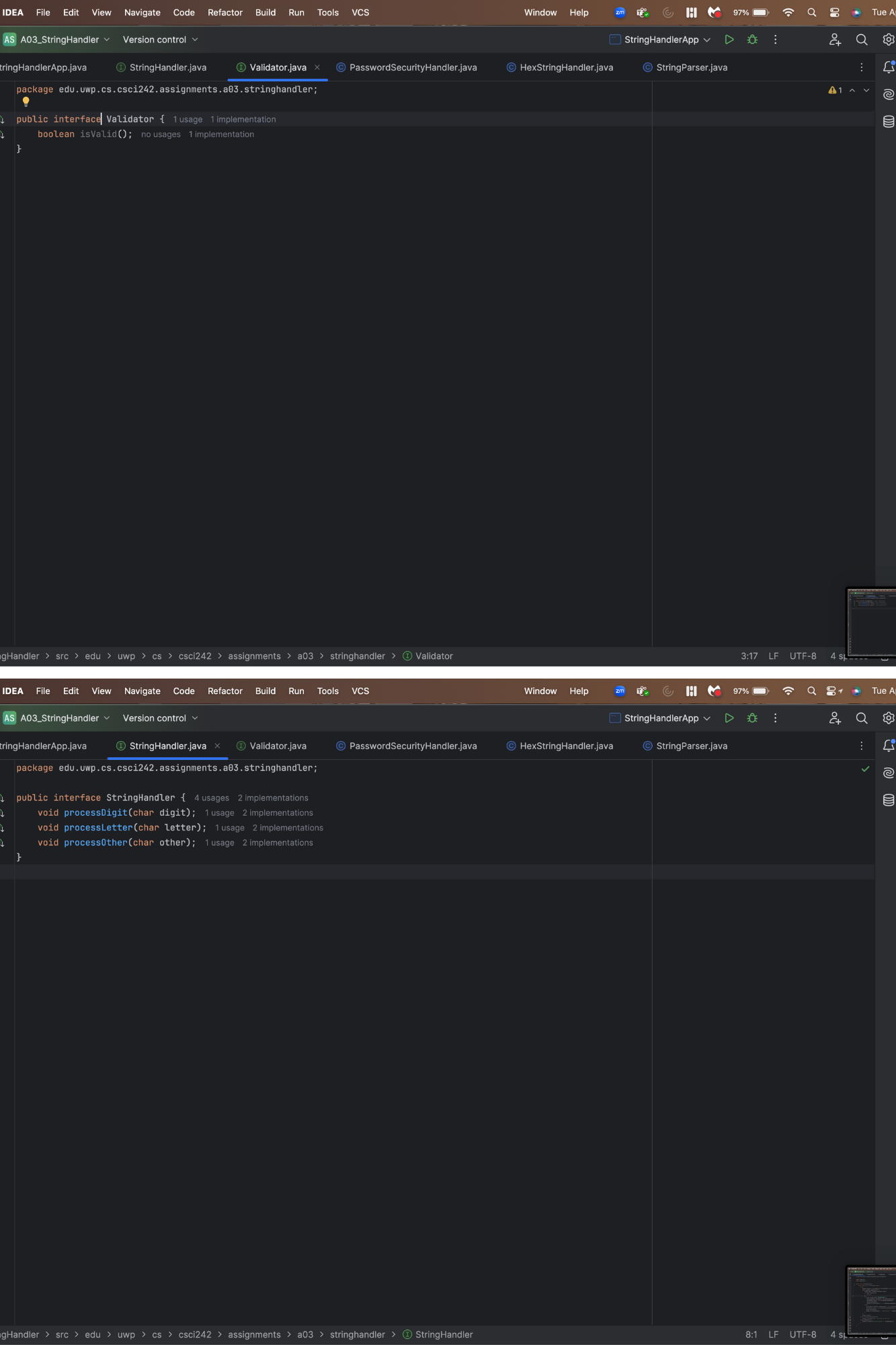 Solved Java code will not compile to this output please | Chegg.com