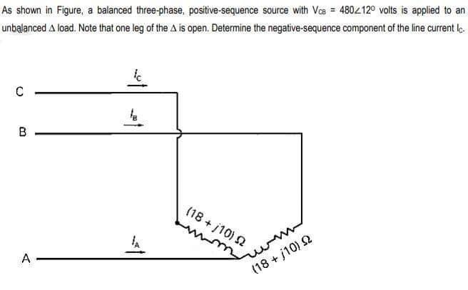 Solved As shown in Figure, a balanced three-phase, | Chegg.com