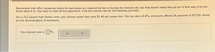 Solved Businesses that offer repayment plans for purchases | Chegg.com