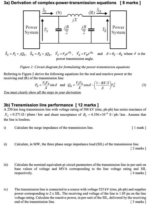 Solved 3a) Derivation of complex-power-transmission | Chegg.com