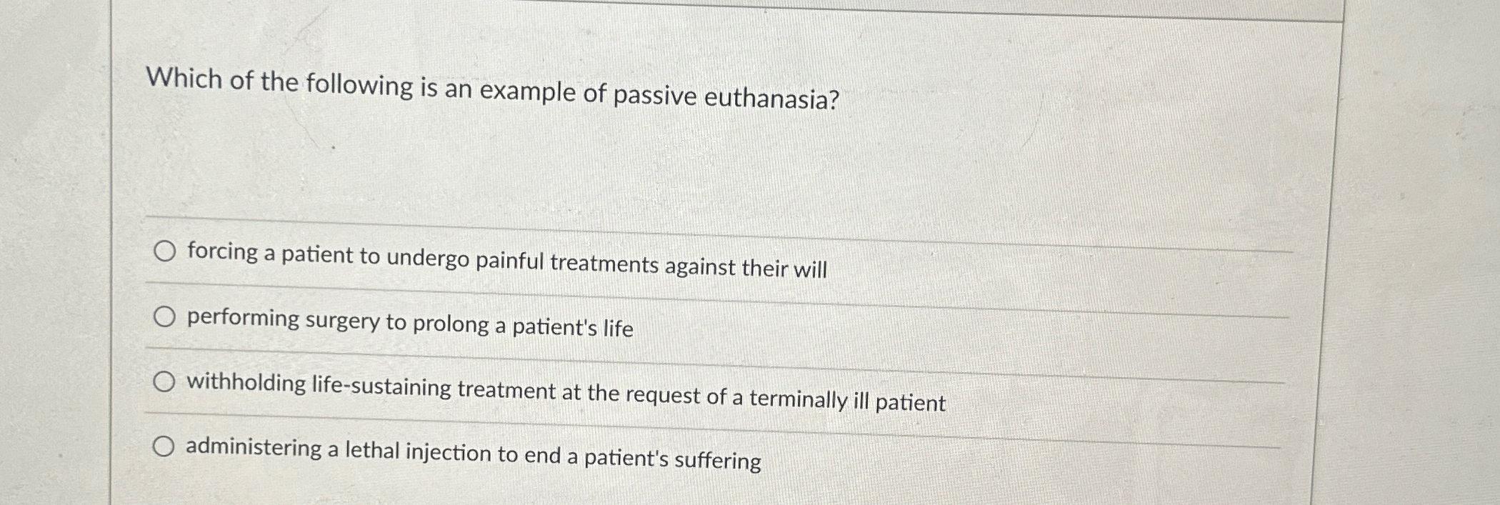 Solved Which of the following is an example of passive | Chegg.com