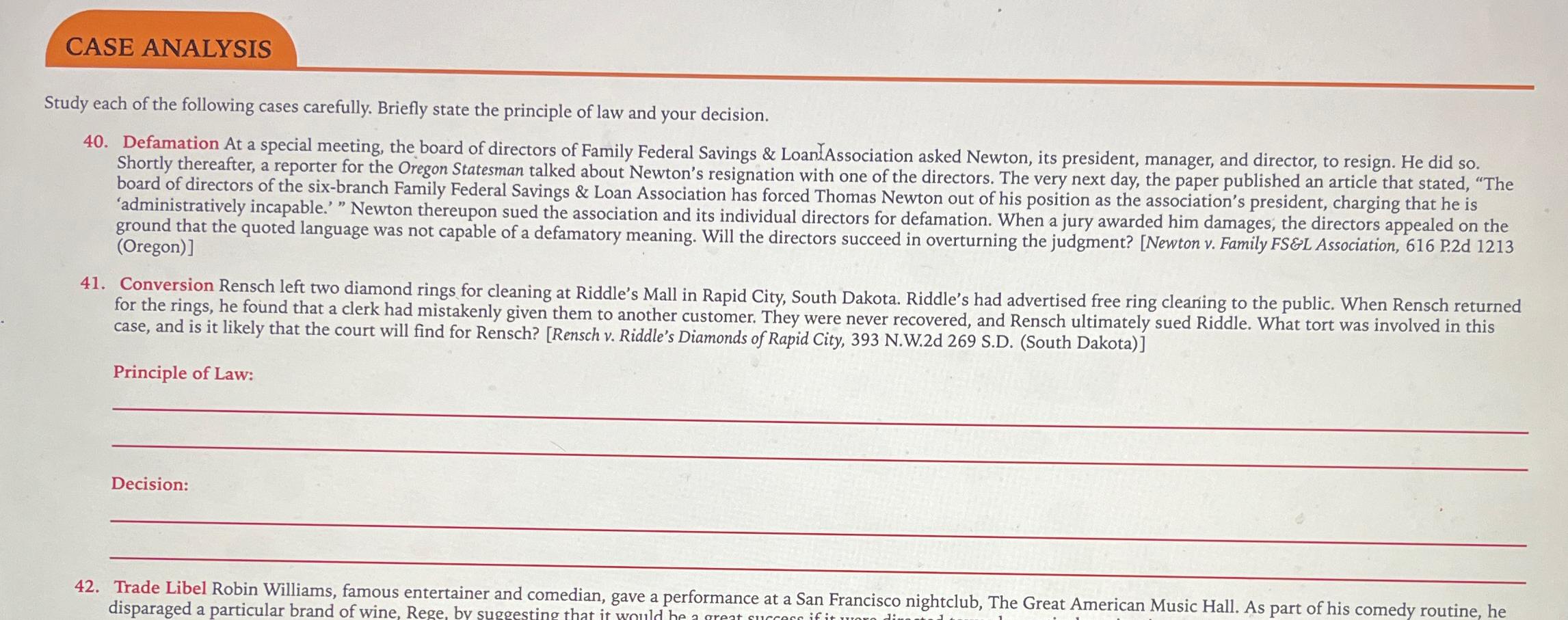 Solved Please complete question 41. | Chegg.com