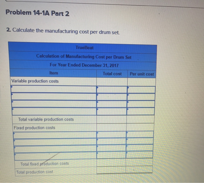 Solved Required information Problem 14-1A Cost computation, | Chegg.com