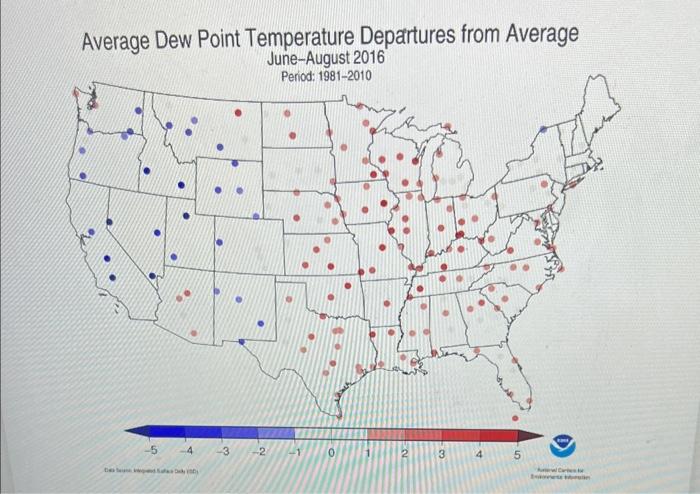 Solved Average Dew Point Temperature Departures from Average | Chegg.com