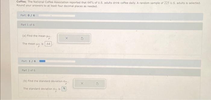 Solved Coffee: The National Coffee Association reported that | Chegg.com