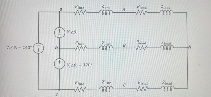 Solved The circuit shows a 3-phase source load connection. | Chegg.com