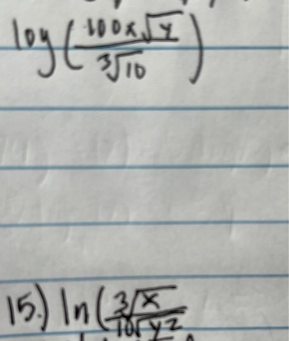 Solved expand the given logarithm and simplify. Assume when | Chegg.com