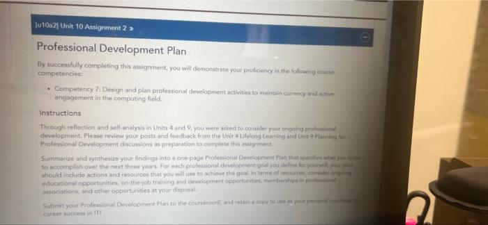 [u10a2] Unit 10 Assignment 2 > Professional | Chegg.com