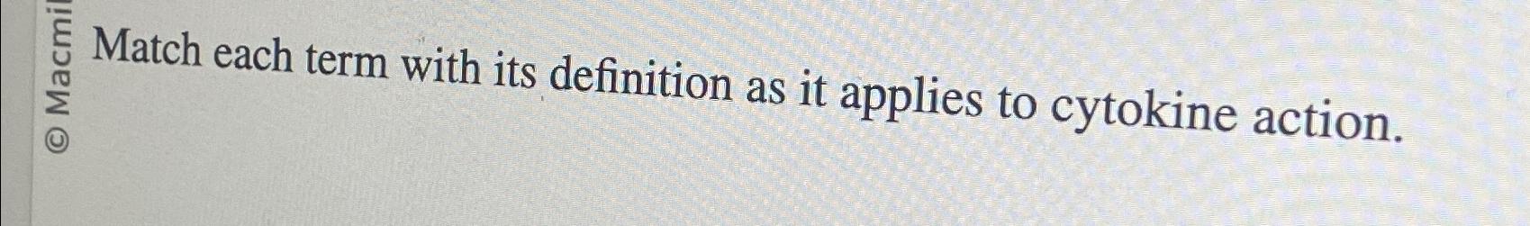 Solved Match each term with its definition as it applies to | Chegg.com