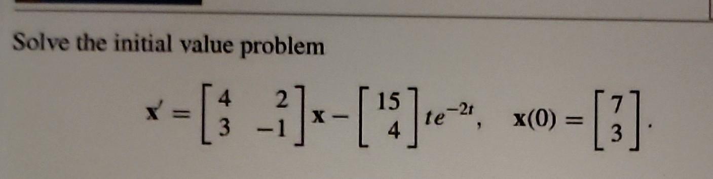 Solved Solve the initial value problem \\[ | Chegg.com