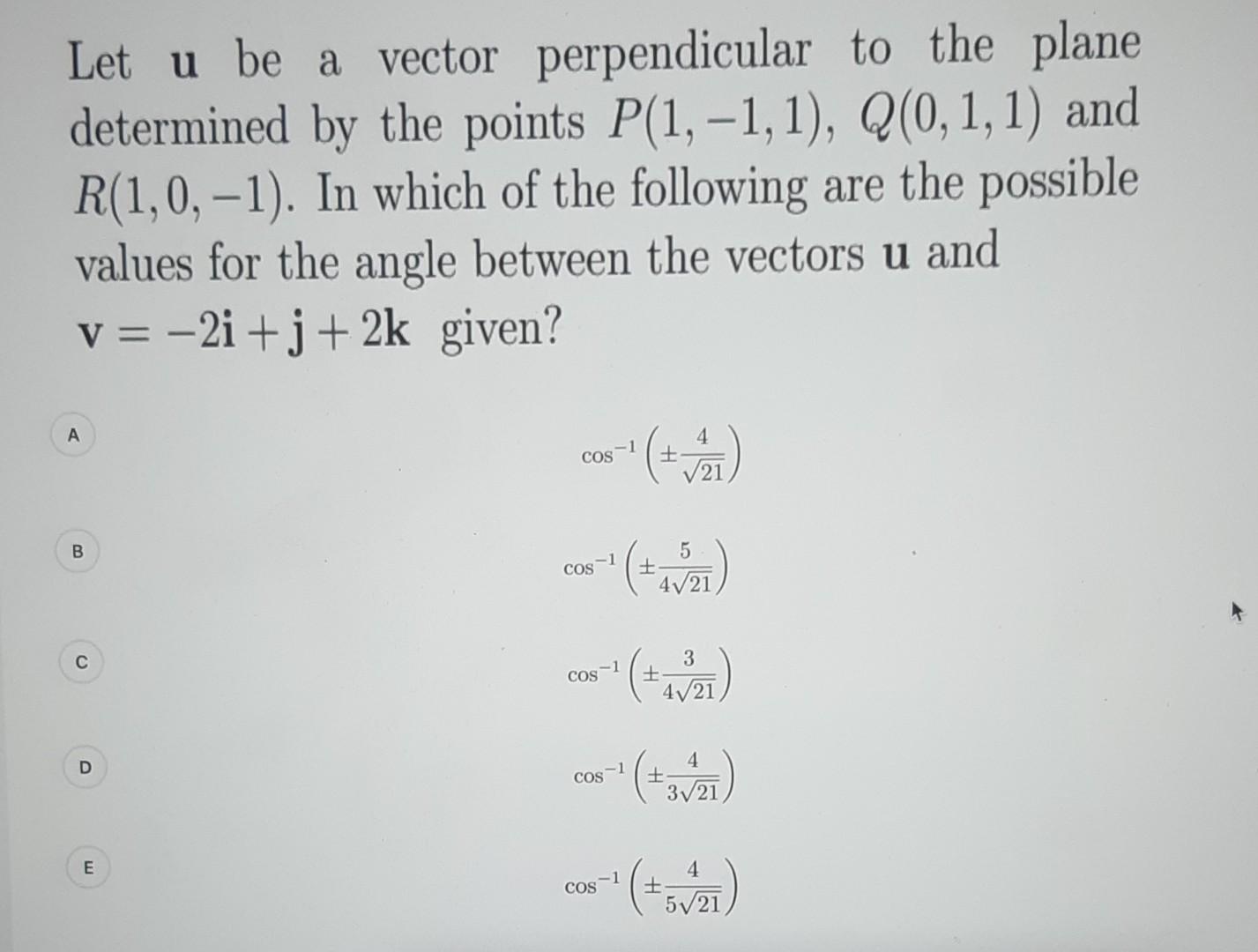 Solved Let u be a vector perpendicular to the plane | Chegg.com