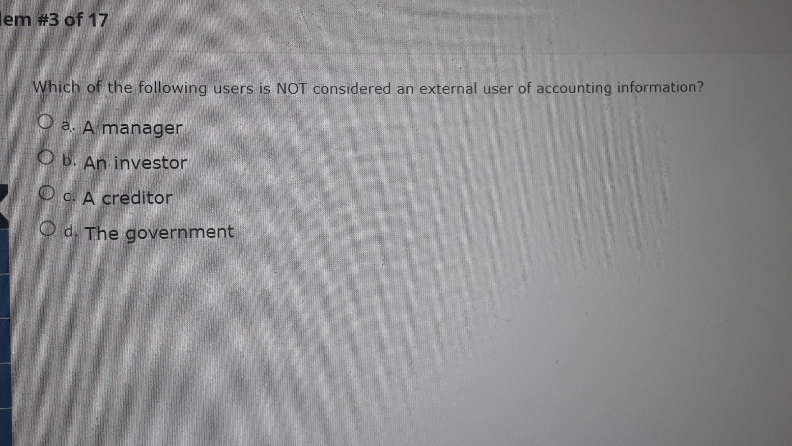 Solved Which of the following users is NOT considered an | Chegg.com