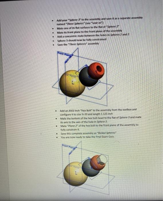 Solved Question 3: Spheres Create a 2-inch diameter sphere | Chegg.com