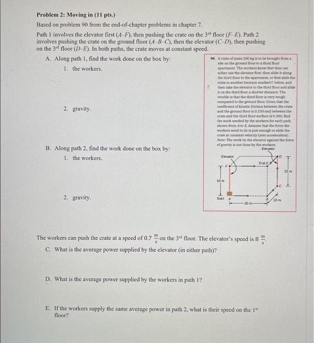 Solved Problem 2: Moving in (11 pts.) Based on problem 90 | Chegg.com