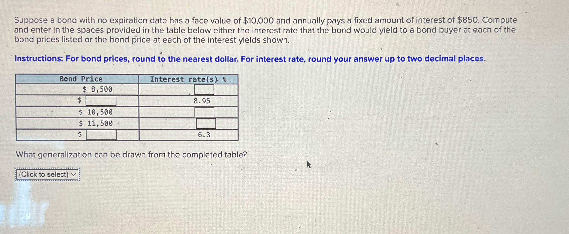 Solved Suppose a bond with no expiration date has a face | Chegg.com