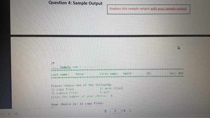 Solved 4. Write a minimal program using the functions from | Chegg.com