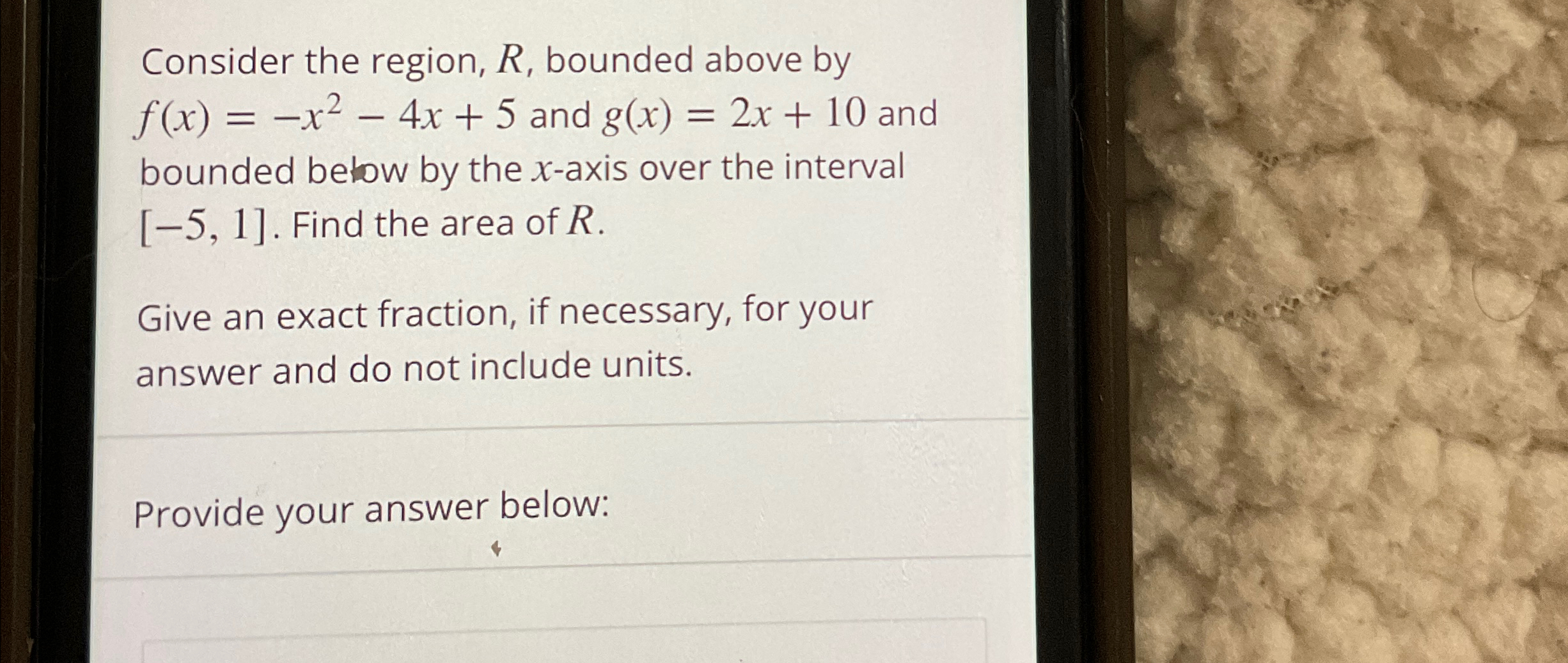 Solved Consider the region, R, ﻿bounded above by | Chegg.com
