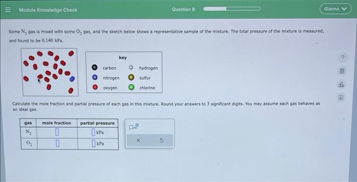 Solved Some N2 gas is mixed with some O2 gas, and the sketch | Chegg.com