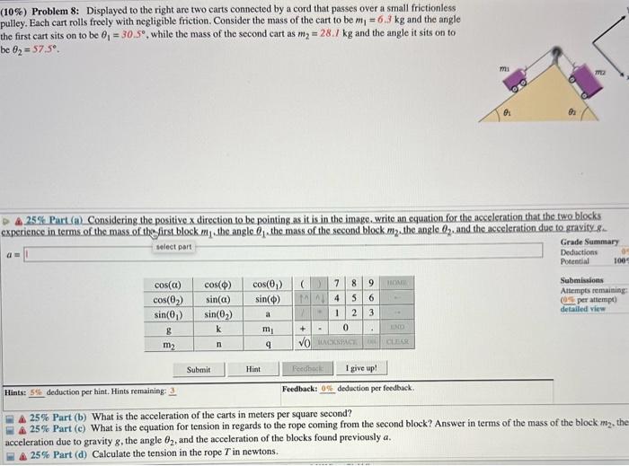 Solved (10\%) Problem 8: Displayed to the right are two | Chegg.com