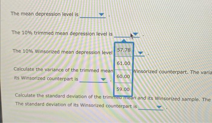 Solved 10. Winsorized variance and standard deviation The | Chegg.com