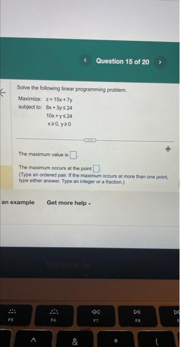 Solved Solve the following linear programming problem. | Chegg.com