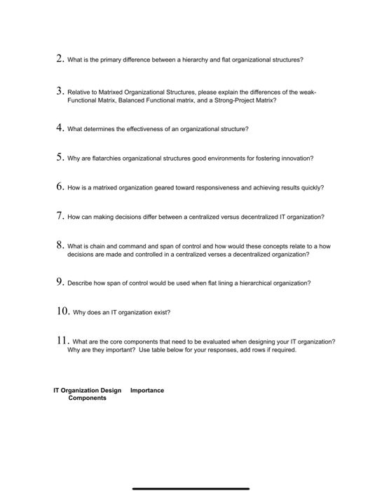 Solved 2. What is the primary difference between a hierarchy | Chegg.com