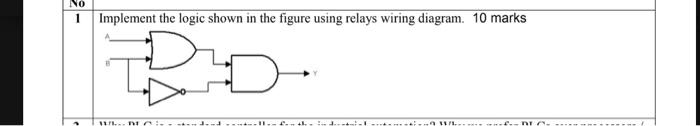 Solved Implement the logic shown in the figure using relays | Chegg.com