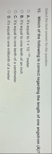 Solved Select the best answer for the question.15. ﻿Which of | Chegg.com