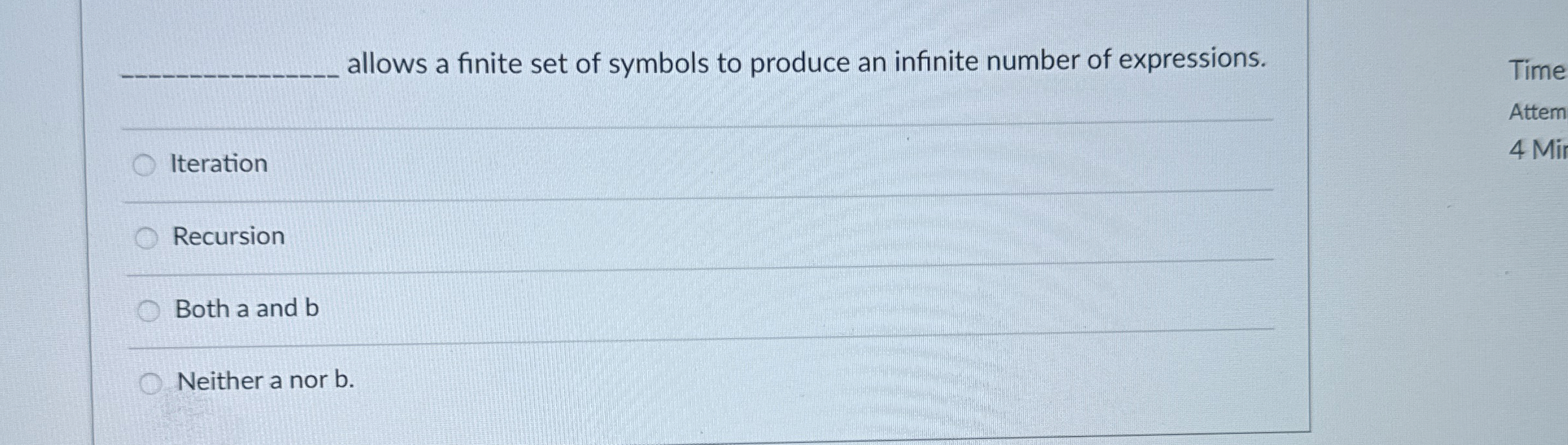 Solved allows a finite set of symbols to produce an infinite | Chegg.com