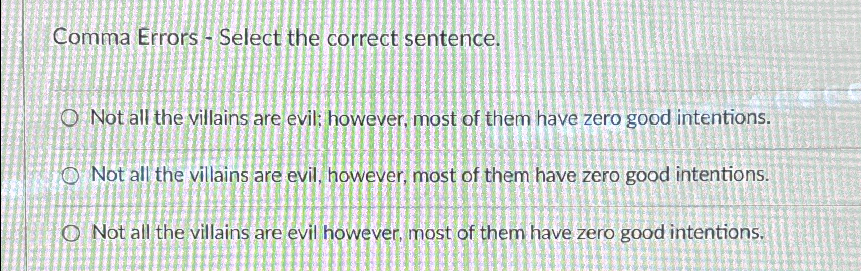 Solved Comma Errors - ﻿Select the correct sentence.Not all | Chegg.com