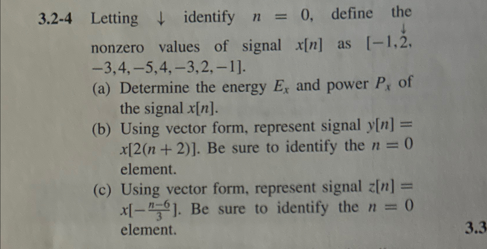 Solved 3.2-4 ﻿Letting darr identify n=0, ﻿define the nonzero | Chegg.com
