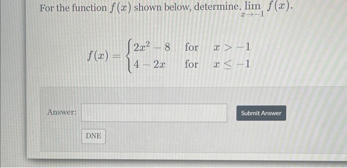Solved For the function f(x) shown below, determine. | Chegg.com
