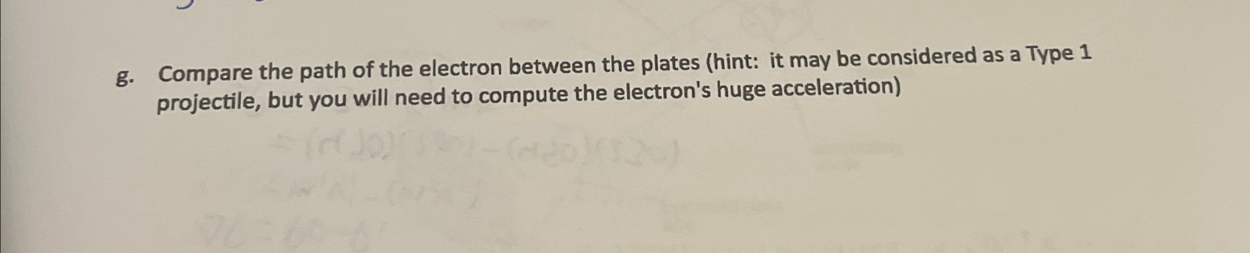 g. ﻿Compare the path of the electron between the | Chegg.com