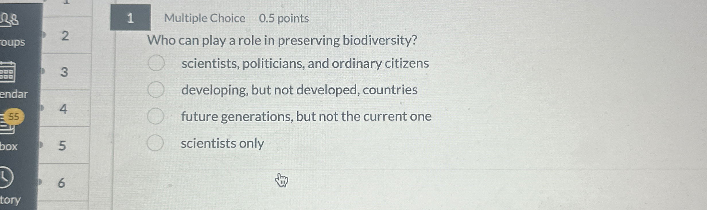 High Quality SOLUTION 1Multiple Choice 0.5 ﻿points2Who can play a role in | Chegg.com