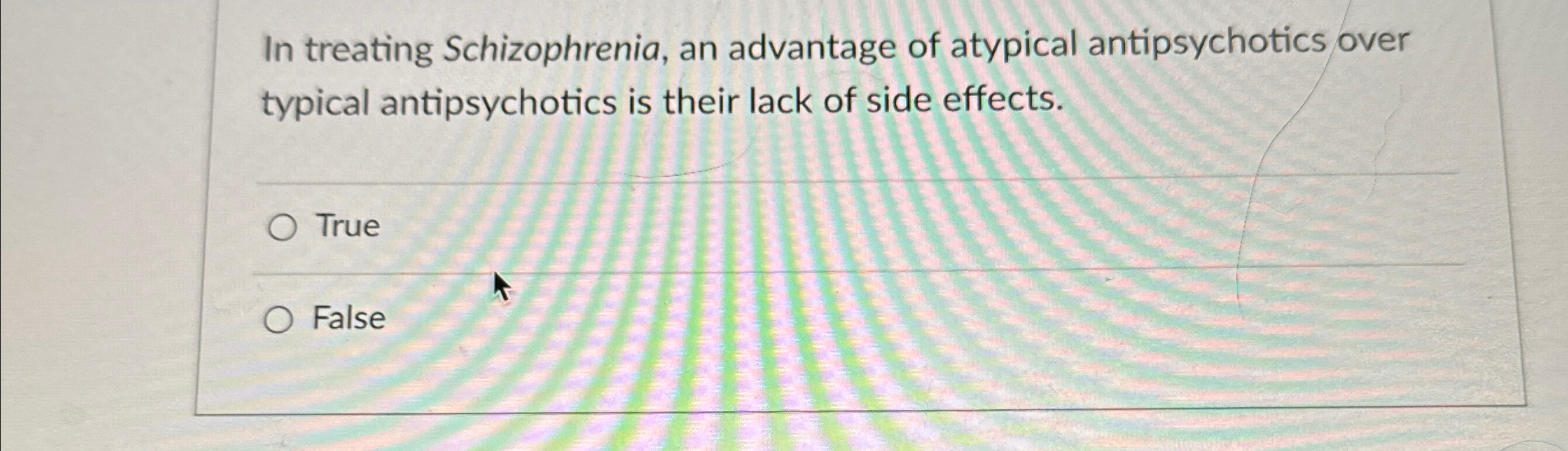 Solved In treating Schizophrenia, an advantage of atypical | Chegg.com