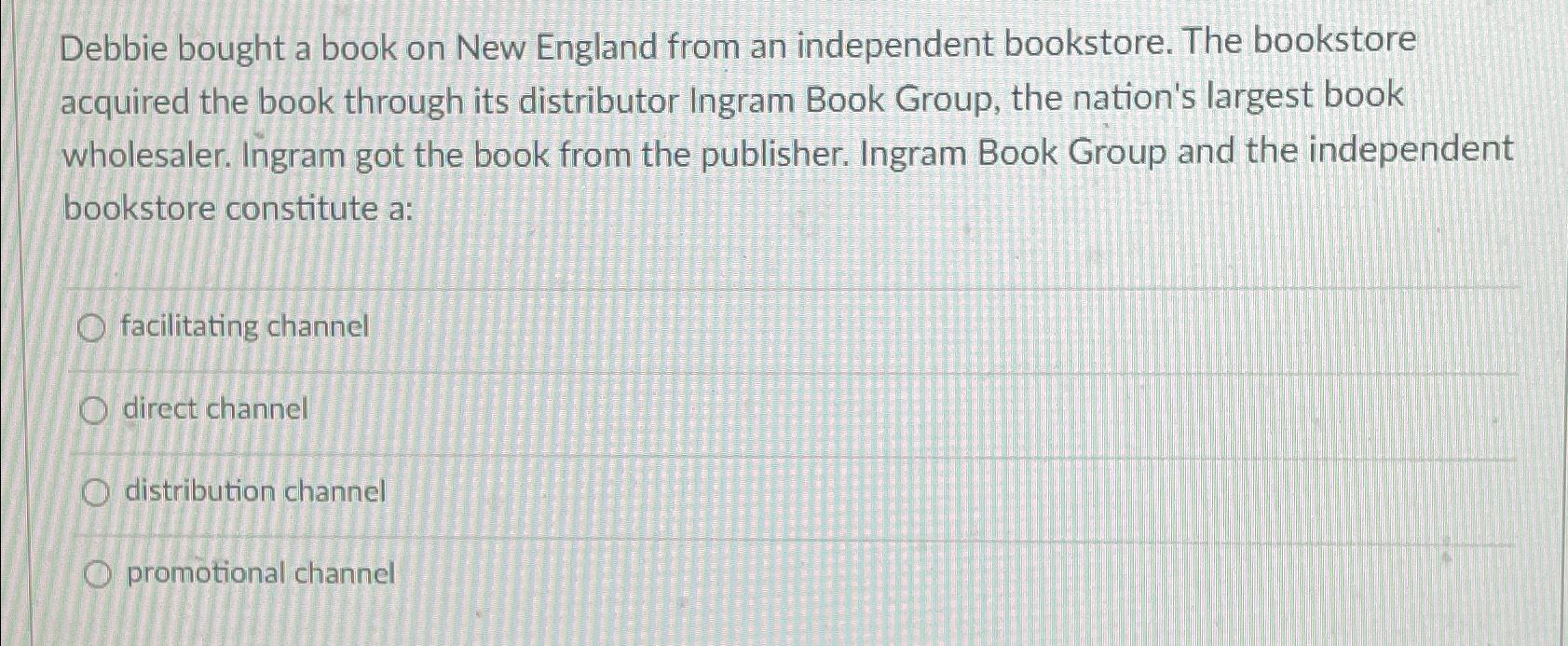 Debbie bought a book on New England from an | Chegg.com