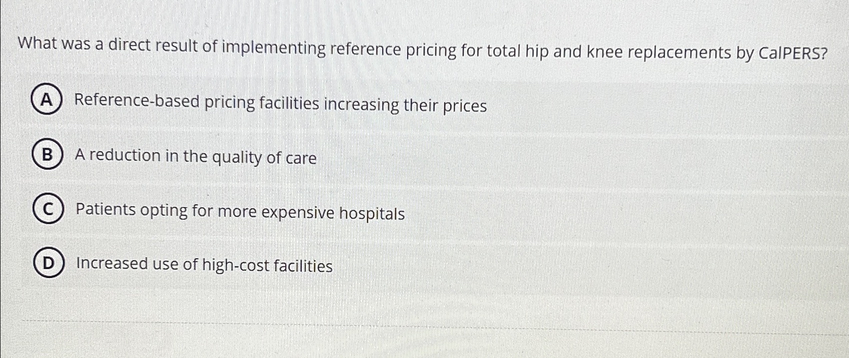 Solved What was a direct result of implementing reference | Chegg.com
