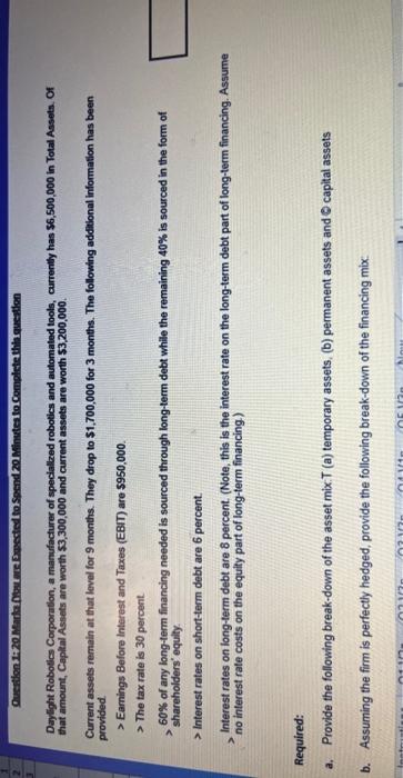 Solved Daylight Robotics Corporation, a manufacturer of | Chegg.com