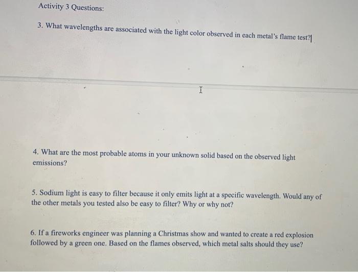 Solved Data Activity 1 Data Table 1 Light Source 3 Light | Chegg.com