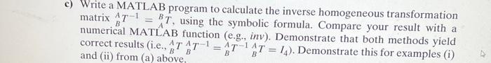 Solved Write A Matlab Program To Calculate The Inverse 5185