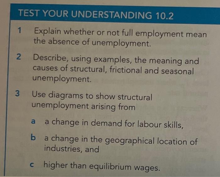 Solved TEST YOUR UNDERSTANDING 10.2 1 . 2. Explain whether | Chegg.com